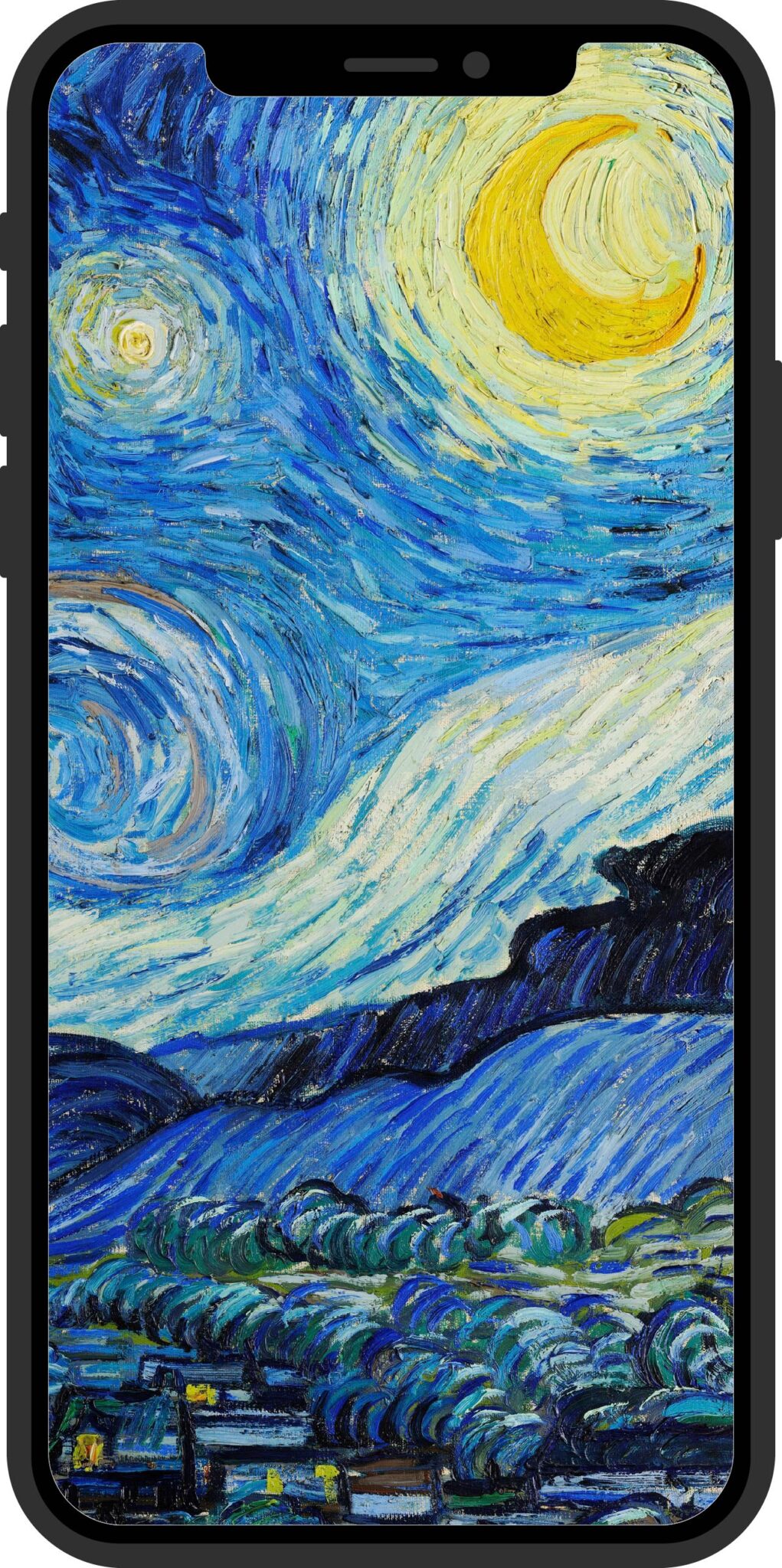 【無料壁紙】フィンセント・ファン・ゴッホ「星月夜 (1889)」 / Vincent Van Gogh_The Starry Night (1889) | KABEGANI（カベガニ）