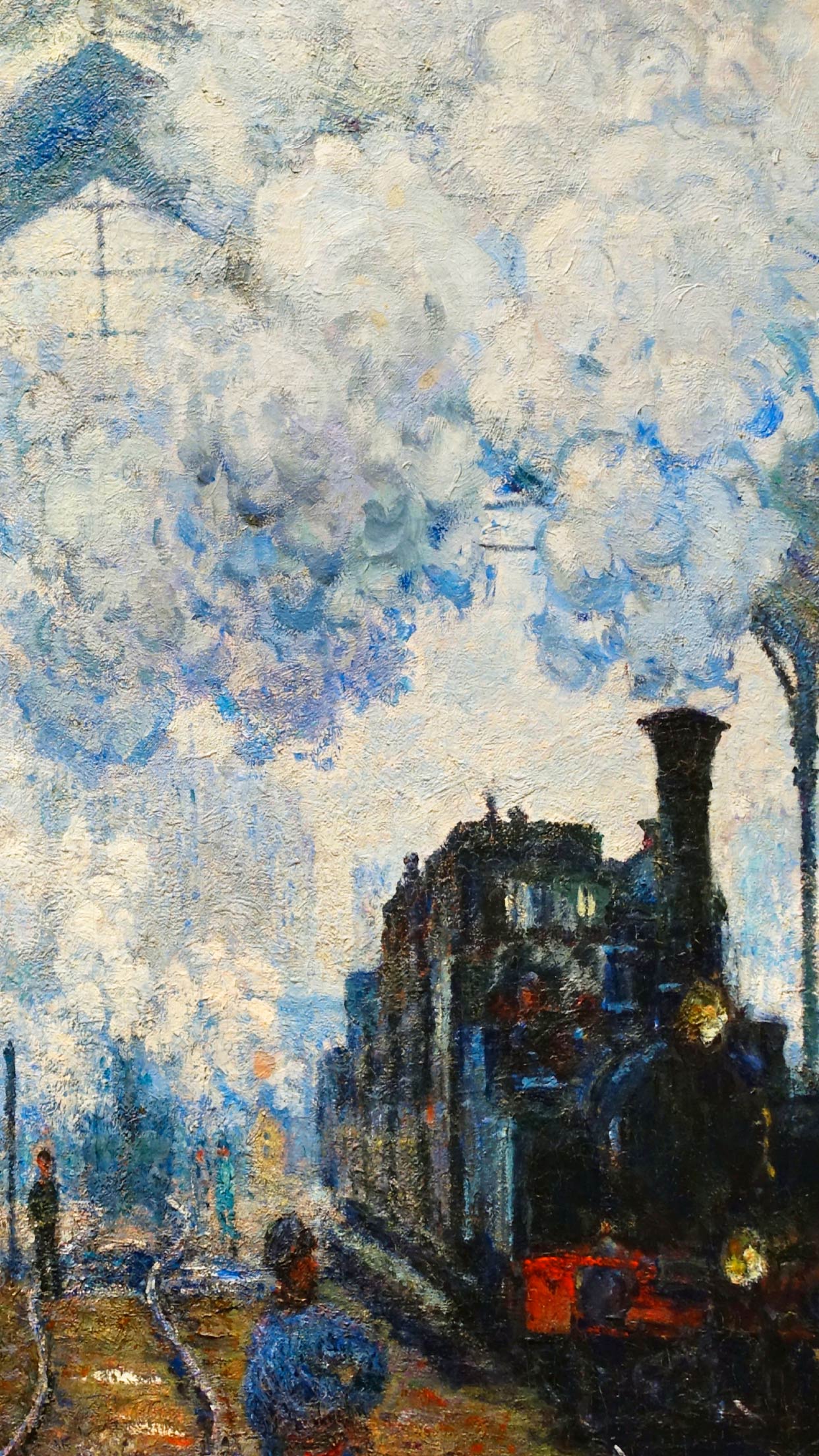 【無料壁紙】クロード・モネ「サンラザール駅の列車の到着 (1877)」 / Claude Monet_Arrival of the ...