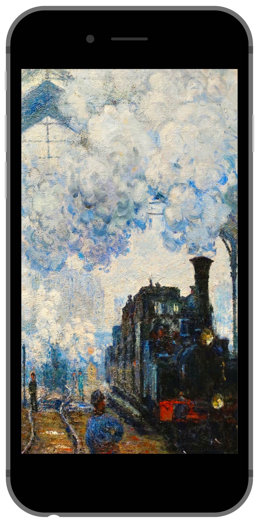 【無料壁紙】クロード・モネ「サンラザール駅の列車の到着 (1877)」 / Claude Monet_Arrival of the ...